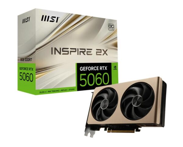 MSI GeForce RTX 5060 8G INSPIRE 2X OC Gaming Graphics Card – Office ...